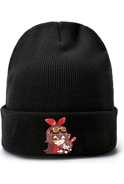 Xinkerui Baskılı Örme Yün Şapka (Yurt Dışından) Xinkerui Baskılı Örme Yün Şapka (Yurt Dışından)