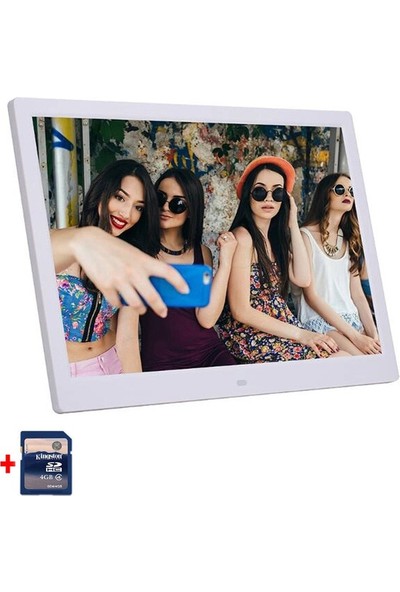 Bluesky 10,1 Inç Hd Dijital Fotoğraf Çerçevesi 1024X600 Hd + 4gb- Beyaz (Yurt Dışından)