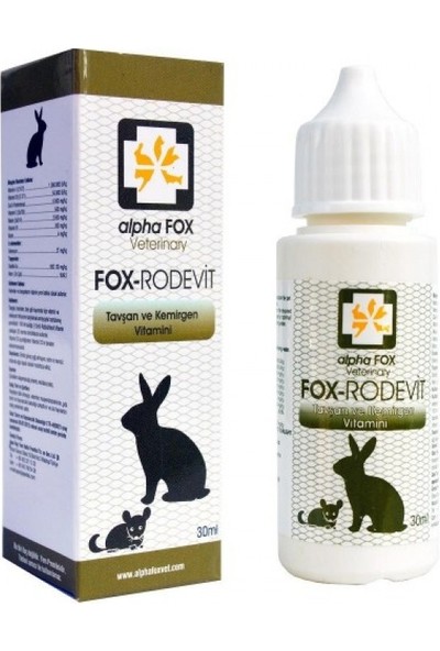 Alpha Fox Tavşan Hamster Kemirgen Vitamini 30 ml