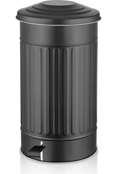 The Mia Çöp Kovası Siyah & Gri Çizgili 24 Lt DST0014