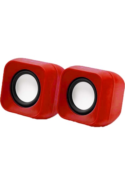 Hadron USB 1+1 HD6048 Hoparlör Speaker Kırmızı