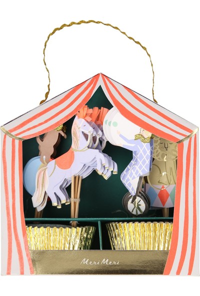 Meri Meri Sirk Cupcake Kit 24'lü Meri Meri Sirk Cupcake Kit 24'lü