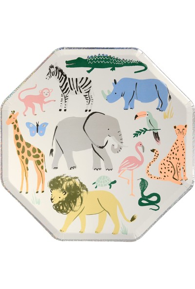 Meri Meri Safari Tabak 8'li Meri Meri Safari Tabak 8'li