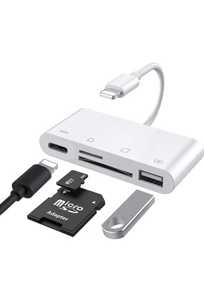 Psgt 4in1 Lightning To Tf.sd Card Kamera Adaptörü