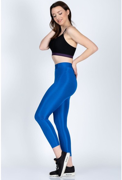 Vonda Wear Kadın Saks Parlak Kadın Tayt 22237 Vonda Wear Kadın Saks Parlak Kadın Tayt 22237