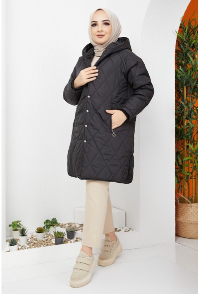 İmaj Butik Salaş Model Kapitone Şişme Mont/siyah İmaj Butik Salaş Model Kapitone Şişme Mont/siyah