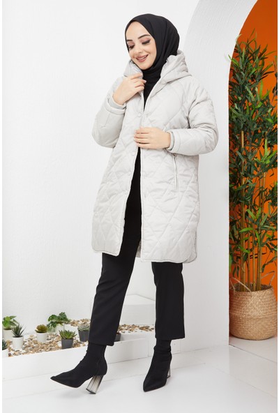 İmaj Butik Salaş Model Kapitone Şişme Mont/gri İmaj Butik Salaş Model Kapitone Şişme Mont/gri