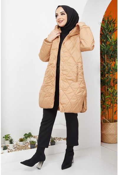 İmaj Butik Salaş Model Kapitone Şişme Mont/taba İmaj Butik Salaş Model Kapitone Şişme Mont/taba