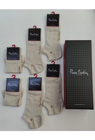 Pierre Cardin Pier Cardin Erkek 6'lı Bej Renk Bambu Dikişsiz Patik Çorap