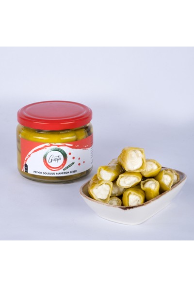 Gusta Peynir Dolgulu Makedon Biber (Hafif Acı) 300 ml
