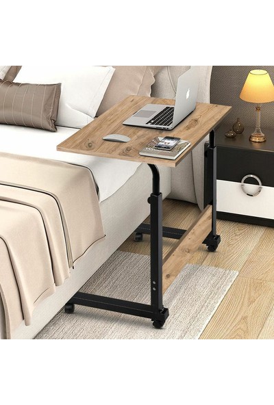 SC Dizayn Yükseklik Ayarlı Yatay Laptop Sehpası ve Çalışma Masası - Atlantik Çam (Tekerli) SC Dizayn Yükseklik Ayarlı Yatay Laptop Sehpası ve Çalışma Masası - Atlantik Çam (Tekerli)