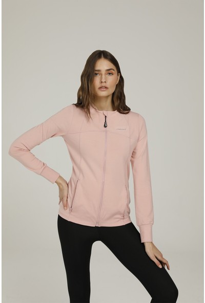 Lumberjack SN112 Kalına Full Zıp Top Pembe Kadın Eşofman Üstü