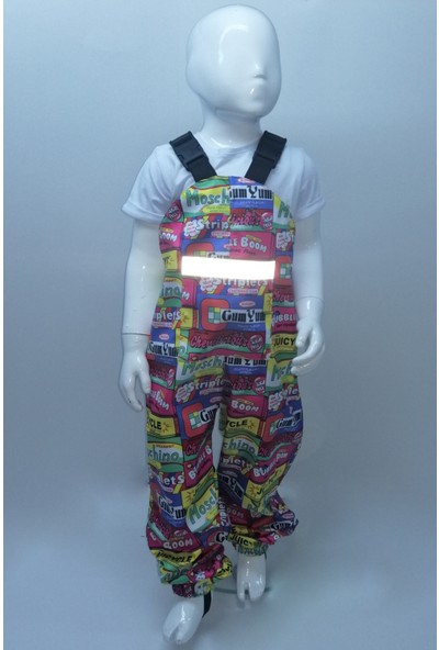 Gökçecik Tekstil Çocuk Unisex Desenli Yağmur Tulumu - Pantolonu
