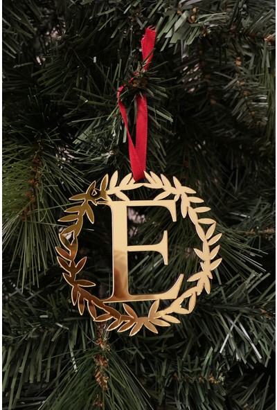 Lumiyard Tasarım Harf Yılbaşı Süsü, Altın, 8X8CM / Harf E Lumiyard Tasarım Harf Yılbaşı Süsü, Altın, 8X8CM / Harf E