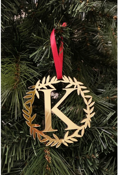 Lumiyard Tasarım Harf Yılbaşı Süsü, Altın, 8X8CM / Harf K Lumiyard Tasarım Harf Yılbaşı Süsü, Altın, 8X8CM / Harf K