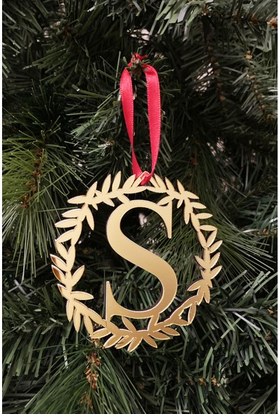 Lumiyard Tasarım Harf Yılbaşı Süsü, Altın, 8X8CM / Harf S Lumiyard Tasarım Harf Yılbaşı Süsü, Altın, 8X8CM / Harf S