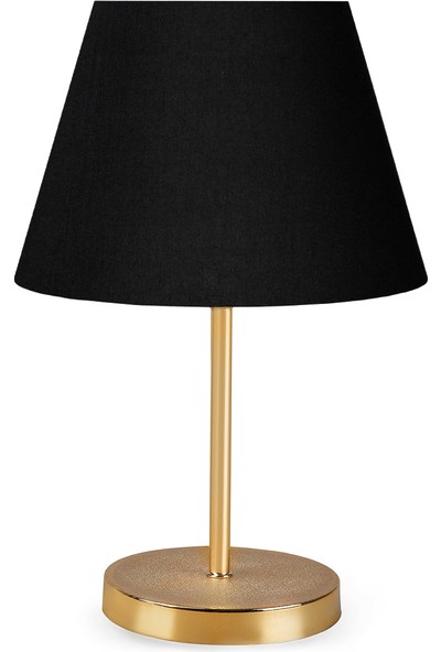 Homing Lara Gold Gövdeli Siyah Kumaş Abajur AYD-3154