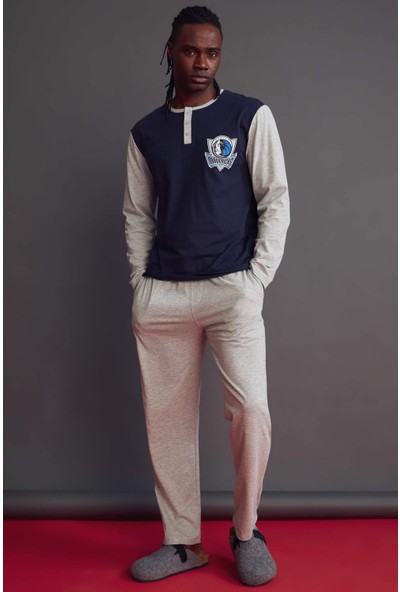 DeFacto NBA Dallas Mavericks Lisanslı Regular Fit Pijama Takımı W0515AZ21WN DeFacto NBA Dallas Mavericks Lisanslı Regular Fit Pijama Takımı W0515AZ21WN