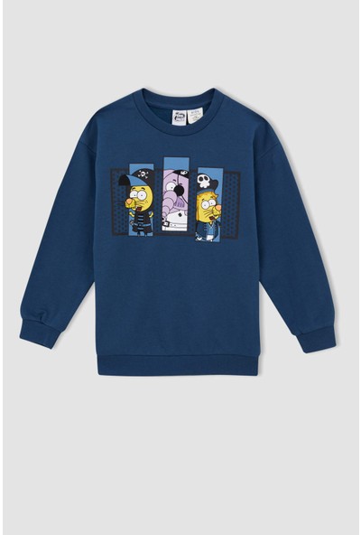 DeFacto Erkek Çocuk Kral Şakir Lisanslı Relax Fit Bisiklet Yaka Sırt Baskılı Sweatshirt W2533A621CW DeFacto Erkek Çocuk Kral Şakir Lisanslı Relax Fit Bisiklet Yaka Sırt Baskılı Sweatshirt W2533A621CW