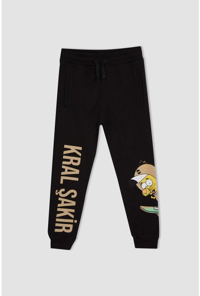DeFacto Erkek Çocuk Kral Şakir Lisanslı Slim Fit Jogger Eşofman Alt W2543A621CW