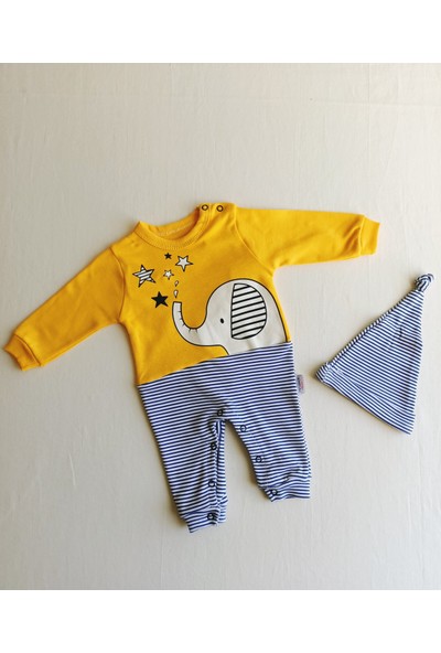 Ysf Junior Kids Happy Frog - Fil Baskılı 2'li Tulum Ysf Junior Kids Happy Frog - Fil Baskılı 2'li Tulum