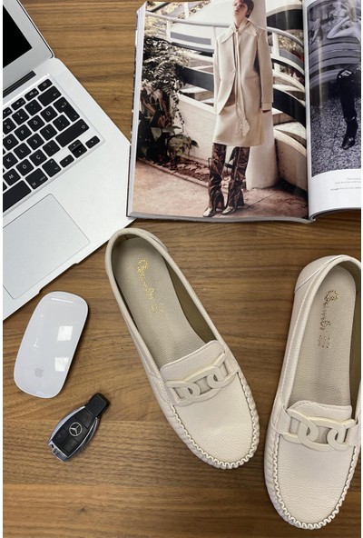 Bambi Nude Kadın Loafer Ayakkabı K01641165709