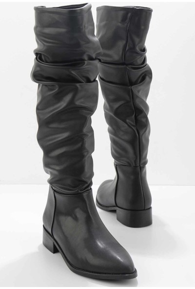 Bambi Siyah Kadın Çizme K03527006609