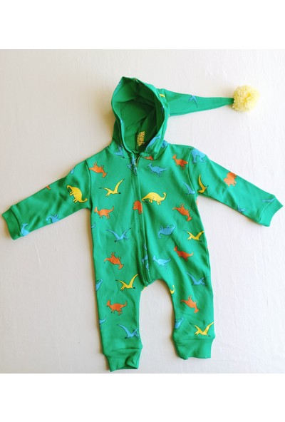 Trileçe Bebe Happy Frog - Dinazor Baskılı Kapüşonlu Uyku Tulumu Trileçe Bebe Happy Frog - Dinazor Baskılı Kapüşonlu Uyku Tulumu