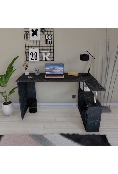 Bofigo 50X132 cm 2 Raflı L Çalışma Masası Bilgisayar Masası Ofis Masası Ders Masası Bendir Bofigo 50X132 cm 2 Raflı L Çalışma Masası Bilgisayar Masası Ofis Masası Ders Masası Bendir