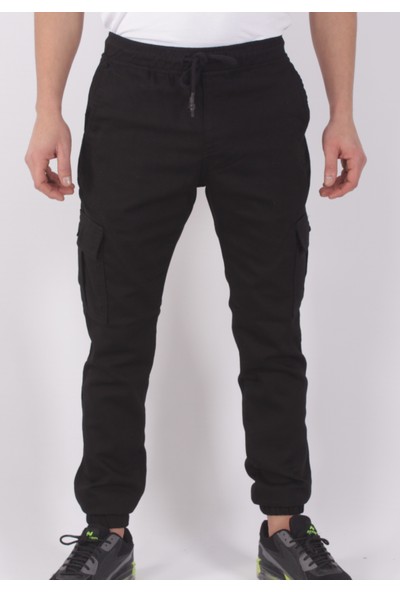 Black Steel Bel ve Paça Lastikli Yanları Kargo Cepli PANTOLON-19000 Black Steel Bel ve Paça Lastikli Yanları Kargo Cepli PANTOLON-19000