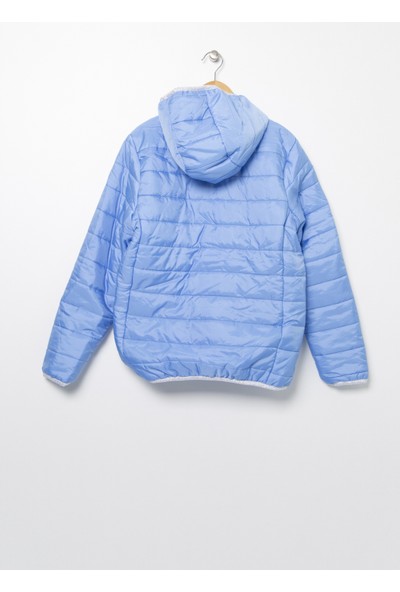 Limon Kapüşonlu Açık Mavi Kız Çocuk Mont