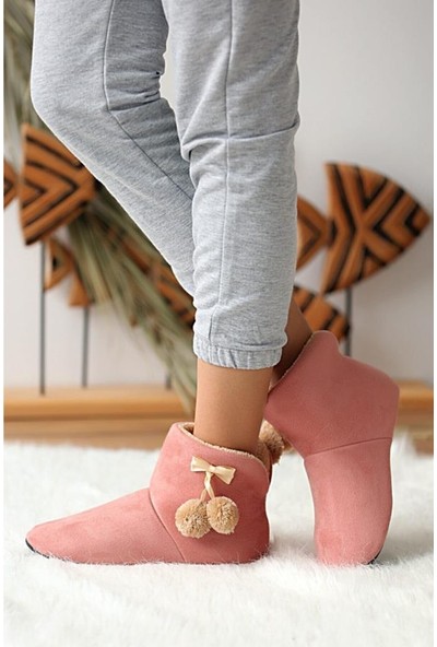 Pembe Potin Rahat Polar Termal Taban Kadın Ev Botu & Panduf AA098-20 Pembe Potin Rahat Polar Termal Taban Kadın Ev Botu & Panduf AA098-20