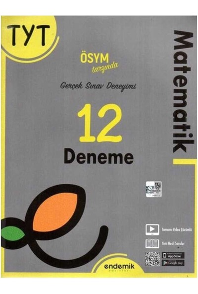 Endemik Yayınları 2022 TYT Matematik 12 Deneme Endemik Yayınları 2022 TYT Matematik 12 Deneme