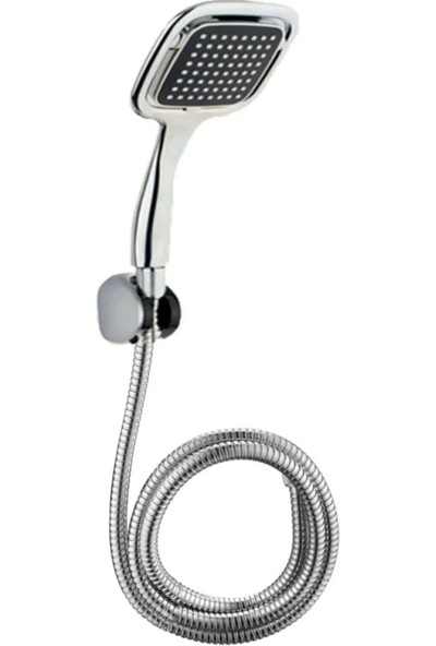 Yayke Siyah Kare Banyo Duş Seti Hortum Mafsal ve Başlık Seti Yayke Siyah Kare Banyo Duş Seti Hortum Mafsal ve Başlık Seti