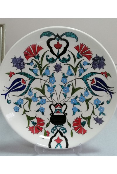 Elvaneli Çini Desenli Tabak Çalışması