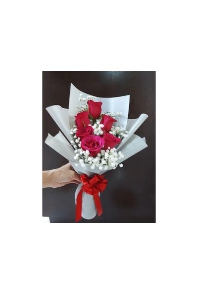 Hasal Flower - Can Özüm - 6 Kırmızı Gül Buketi - Aranjman Kesme Canlı Çiçek Hasal Flower - Can Özüm - 6 Kırmızı Gül Buketi - Aranjman Kesme Canlı Çiçek