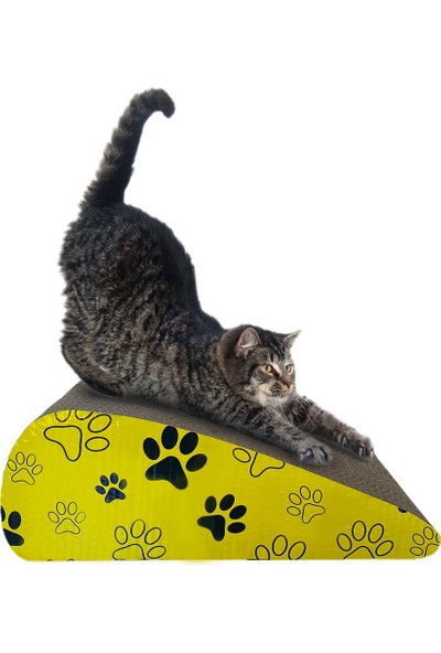 Ondüle Karton Kedi Tırmalama Tahtası, 43 x 16 x 20 cm, Kedi Tırmalama Rampası