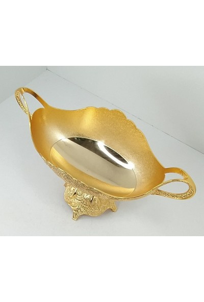 Sena Altın Rengi Kaideli Dışı ve Içi Kabarma Desenli Gravürlü Gondol Sena Altın Rengi Kaideli Dışı ve Içi Kabarma Desenli Gravürlü Gondol