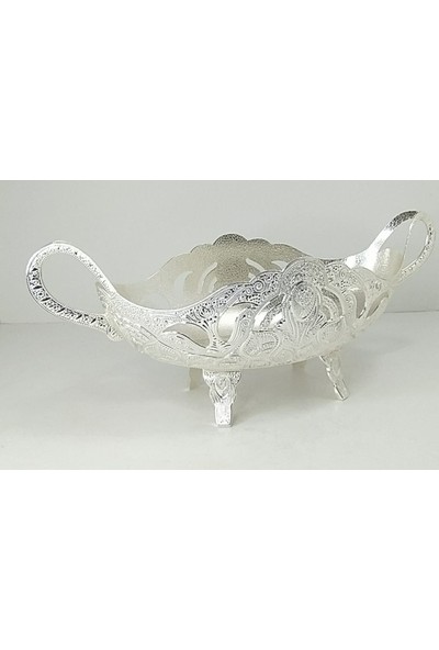 Sena Gümüş Rengi Dışı ve Içi Ajurlu Gravürlü Gondol Sena Gümüş Rengi Dışı ve Içi Ajurlu Gravürlü Gondol