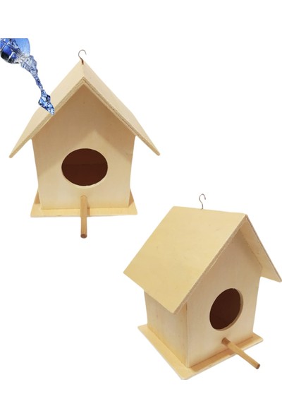 Natura Life Ahşap Kuş Yuvası Dış Mekan Suya Dayanıklı Büyük Boy 2'li Natura Life Ahşap Kuş Yuvası Dış Mekan Suya Dayanıklı Büyük Boy 2'li