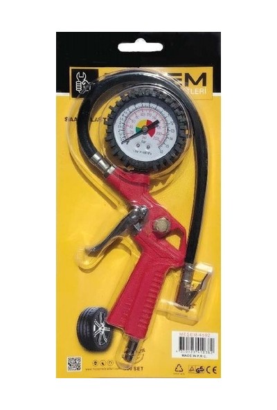 Meşem Basınç Göstergeli Lastik Şişirme Tabancası Hava Saati Ölçme Meşem Basınç Göstergeli Lastik Şişirme Tabancası Hava Saati Ölçme