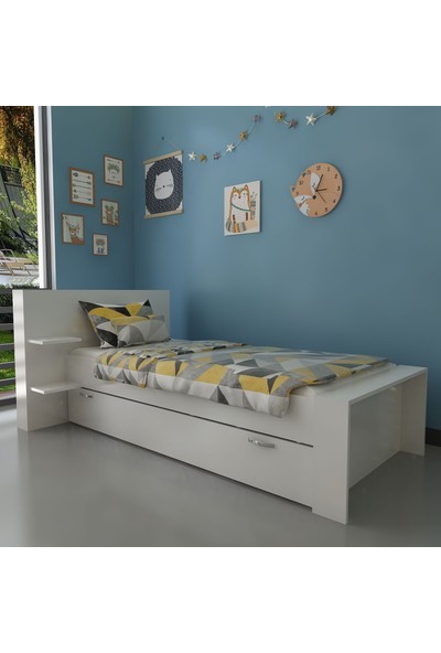 Festival Mobilya Trend Yavrulu Karyola Q4013-1 Beyaz Beyaz