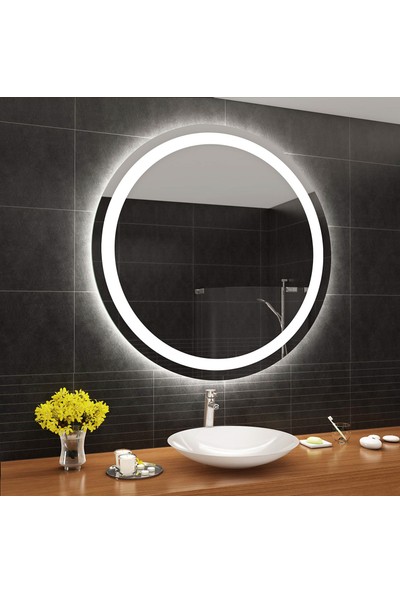 Mirror Land 60 cm Çapında Beyaz LED Işıklı Kumlamalı LED Ayna / Dekoratif Ayna / Banyo Aynası /yuvarlak Ayna/ışıklı Ayna Mirror Land 60 cm Çapında Beyaz LED Işıklı Kumlamalı LED Ayna / Dekoratif Ayna / Banyo Aynası /yuvarlak Ayna/ışıklı Ayna