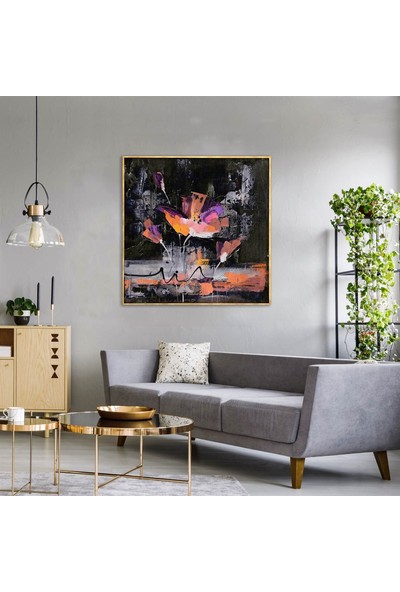 Tablo Life Soyut Pembe Yağlı Boya Dokulu Tablo Tablo Life Soyut Pembe Yağlı Boya Dokulu Tablo