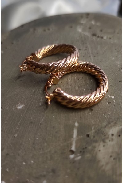 Swell Burgu Halka Gold Küpe Swell Burgu Halka Gold Küpe