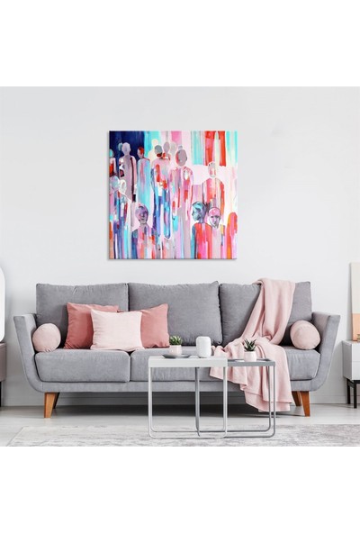 Tablo Life Deep Blue Yağlı Boya Dokulu Tablo