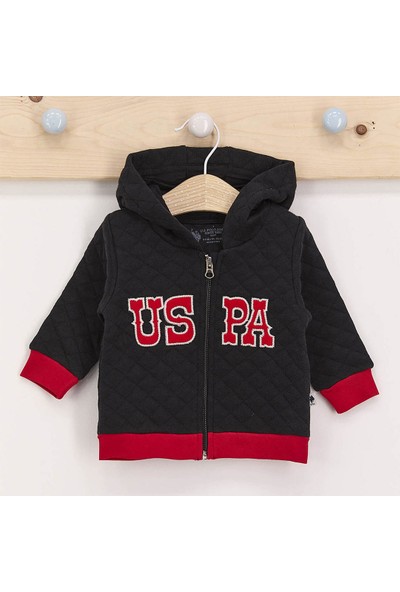 U.S. Polo Assn. Hırka Kapüşonlu - Siyah