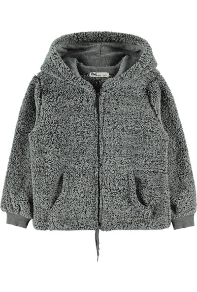 Civil Girls Kız Çocuk Kapüşonlu Hırka 6-9 Yaş Antrasitmelanj