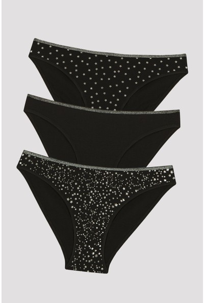 Penti Çok Renkli Falling Stars 3lü Slip Külot Penti Çok Renkli Falling Stars 3lü Slip Külot