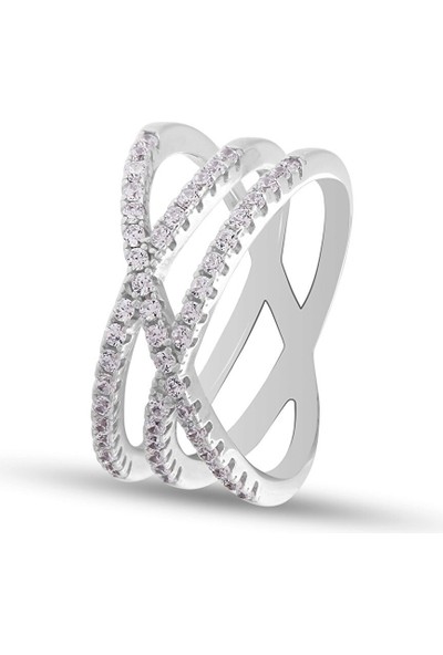 Dorissa Silver 925 Ayar Gümüş Rodyumlu Üç Sıra Önü Zirkon Taşlı Özel Tasarım Iç Içe Halka Model Yüzük Dorissa Silver 925 Ayar Gümüş Rodyumlu Üç Sıra Önü Zirkon Taşlı Özel Tasarım Iç Içe Halka Model Yüzük